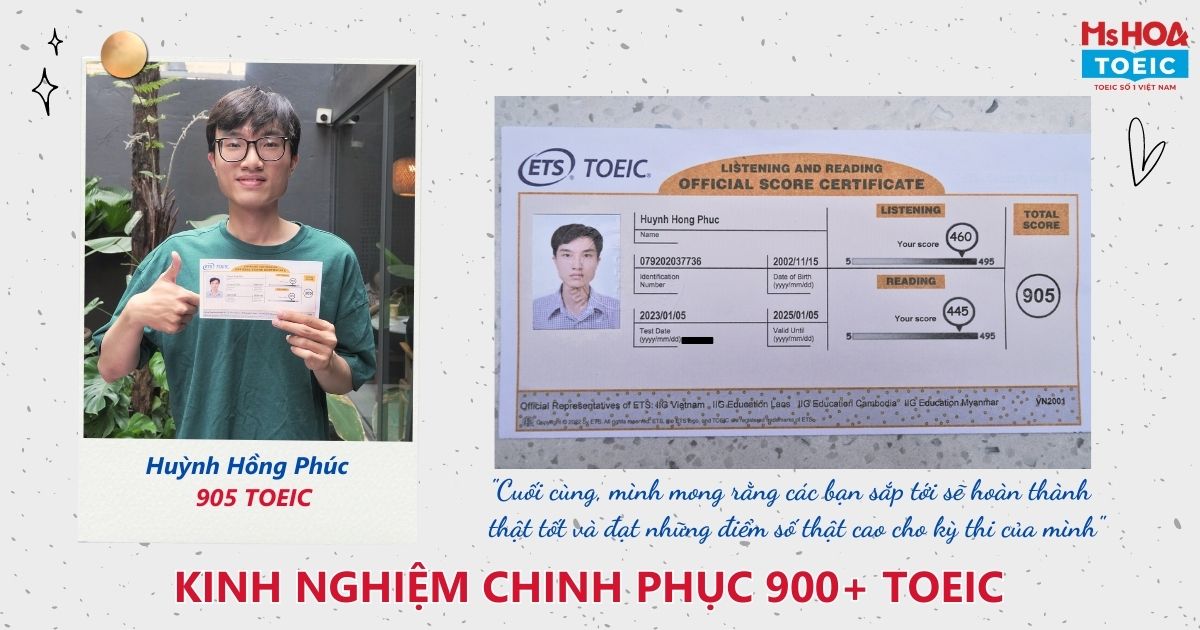 SINH VIÊN NGÀNH DƯỢC CHIA SẺ KINH NGHIỆM ĐẠT 900+ TOEIC | Anhngumshoa.com