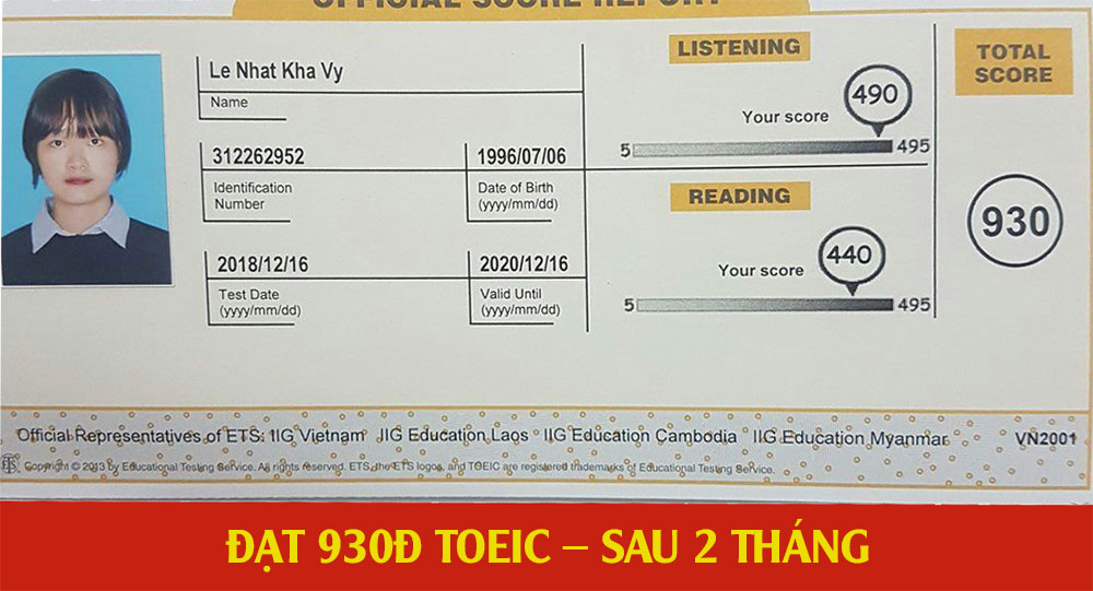 Khả Vy – Sự nghiệp rộng mở sau khi tốt nghiệp với 930đ TOEIC | Anhngumshoa.com
